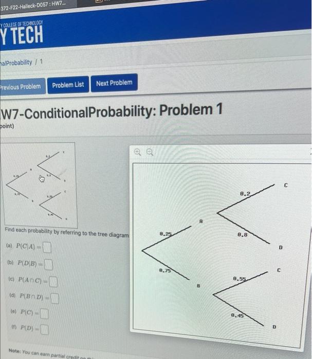 Solved Find each probability by referring to the tree | Chegg.com