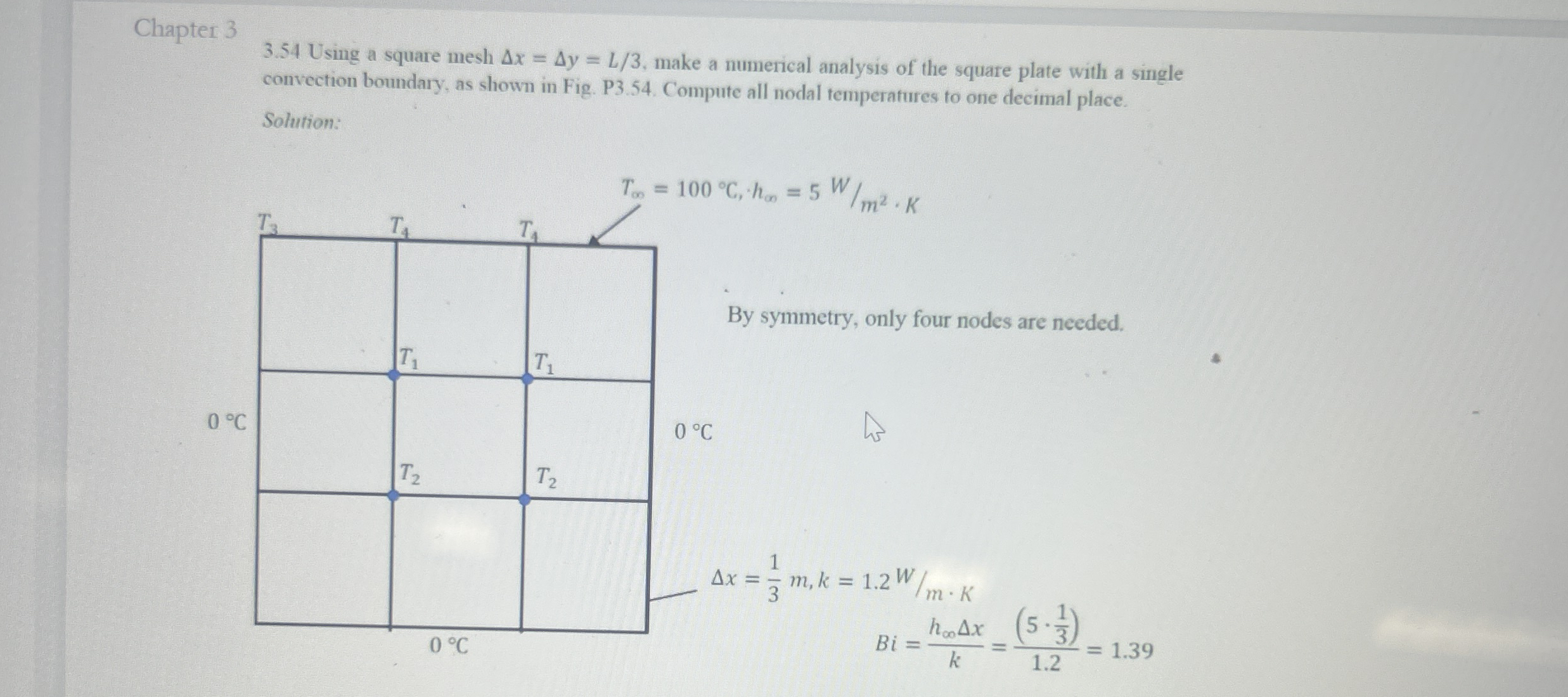 Chapter 33.54 ﻿Using a square mesh Δx=Δy=L3, ﻿make a | Chegg.com