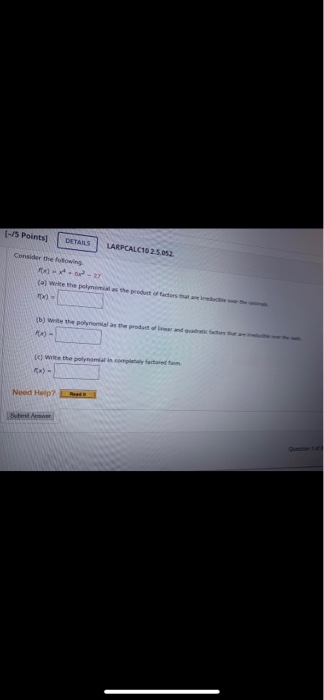 Solved 1-15 Points) DETAILS LARPCALC10 2.5.052. Consider the | Chegg.com Solved 1-15 Points) DETAILS LARPCALC10 2.5.052. Consider the | Chegg.com