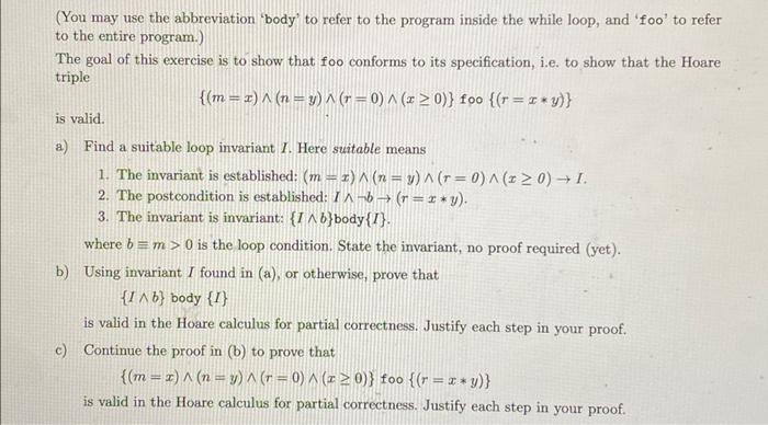 Solved The program below, called foo, calculates x∗y and | Chegg.com