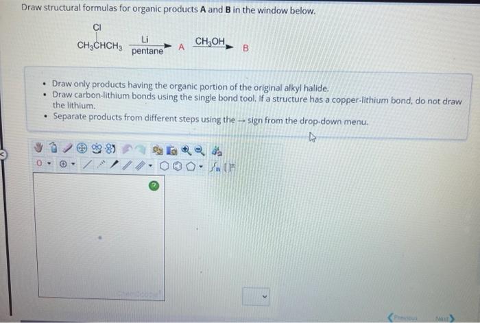 Solved CH3CH2CH2CH2Br pentane A CulB - Draw only products | Chegg.com