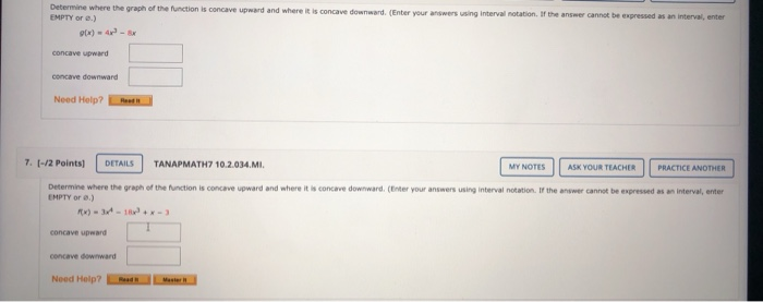 Solved Determine where the graph of the function is concave | Chegg.com