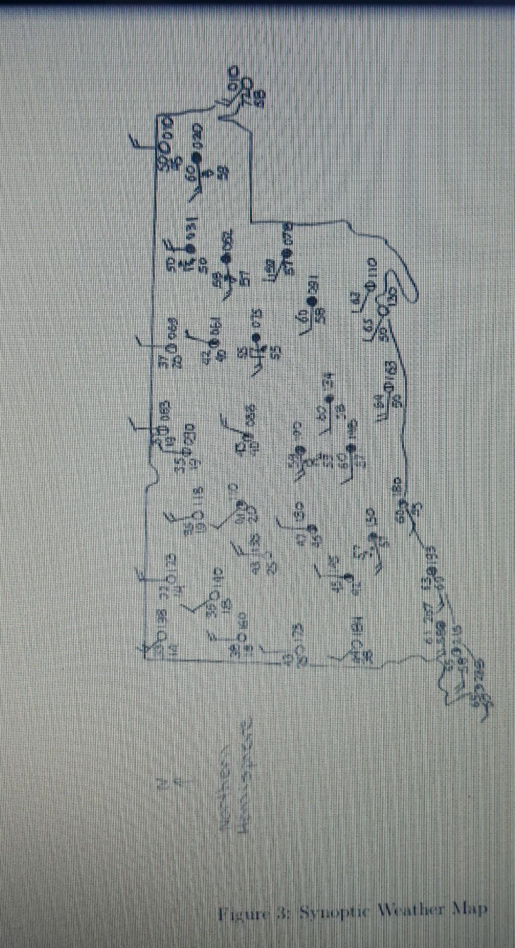 Solved Part 2: Synoptic Analysis Analyzing data on a weather | Chegg.com
