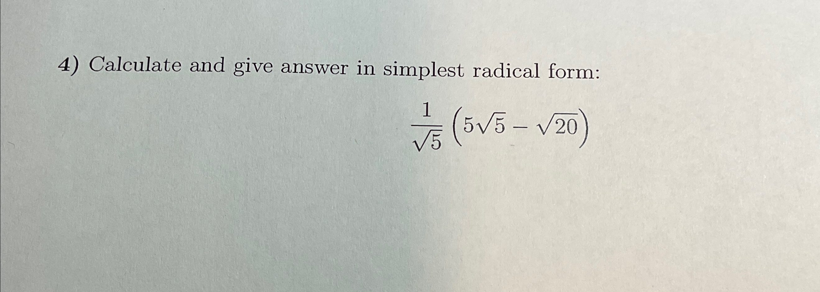 Solved Calculate and give answer in simplest radical | Chegg.com