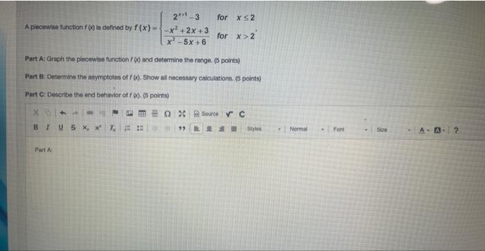 Solved 2x+1-3 A piecewise function f (x) is defined by | Chegg.com