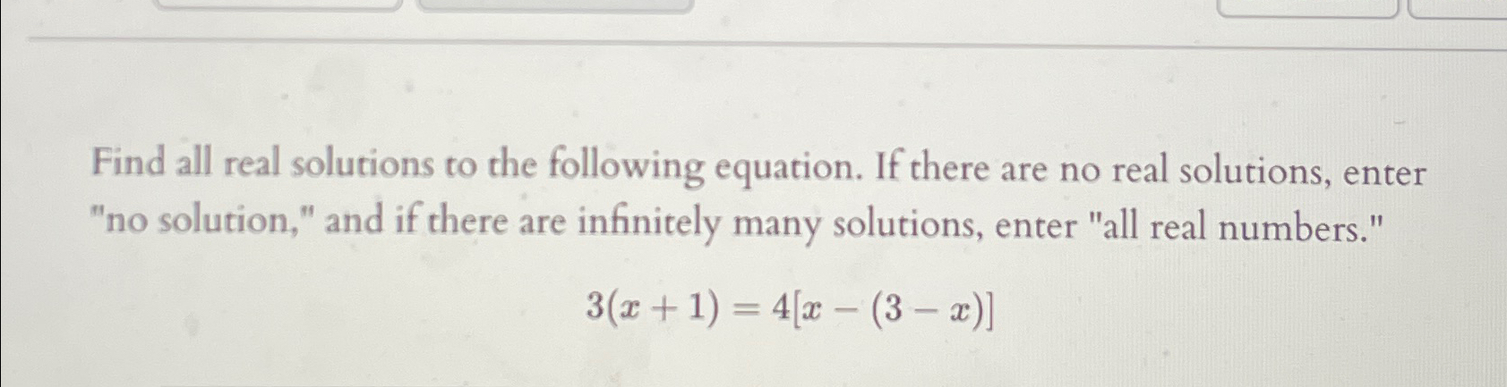 Solved Find all real solutions to the following equation. If | Chegg.com