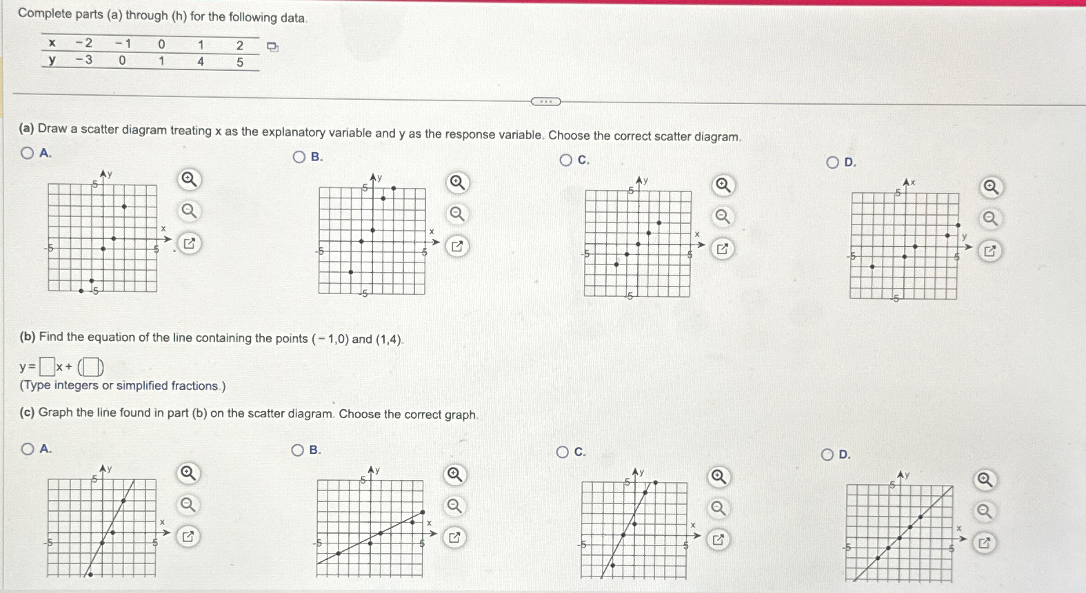 Solved (d) ﻿Determine the least-squares regression line. | Chegg.com