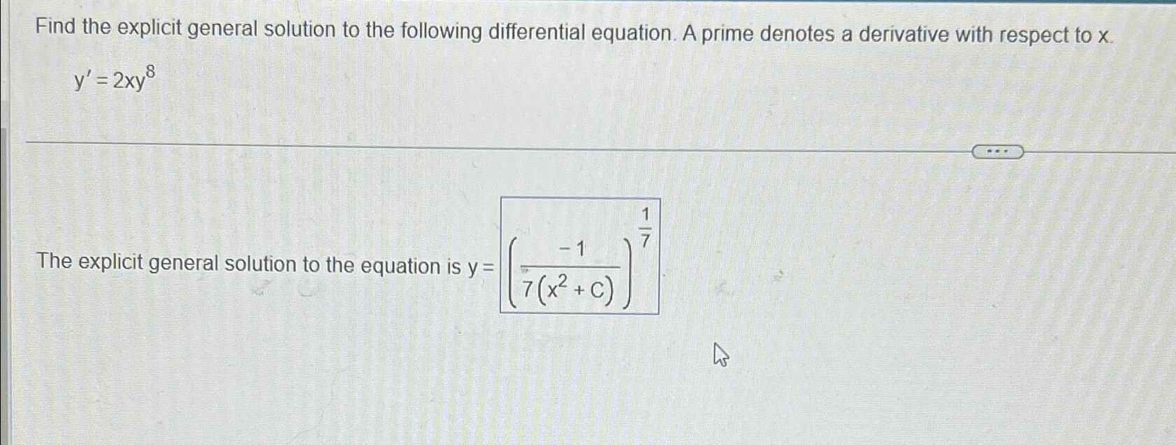 Solved Find the explicit general solution to the following | Chegg.com