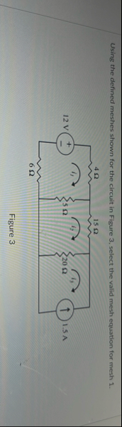 Solved Using the defined meshes shown for the circuit in | Chegg.com