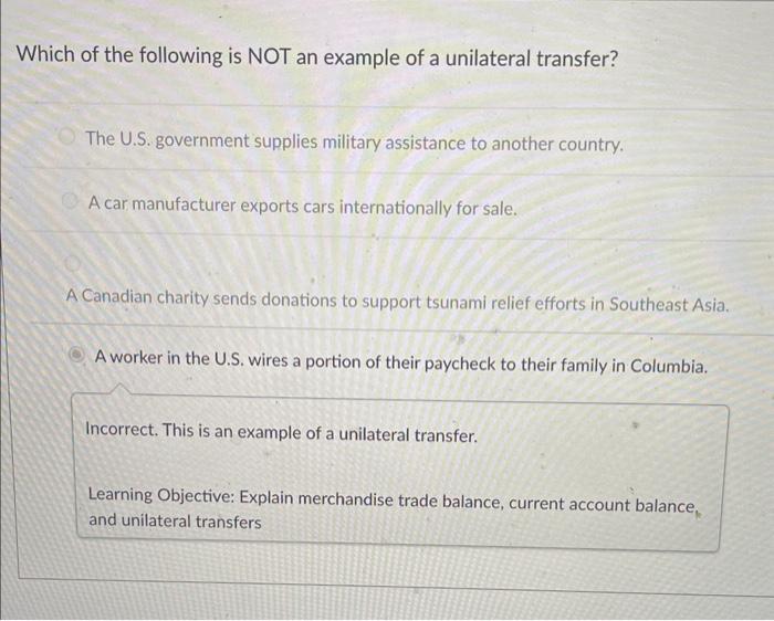 Solved Which of the following is NOT an example of a | Chegg.com