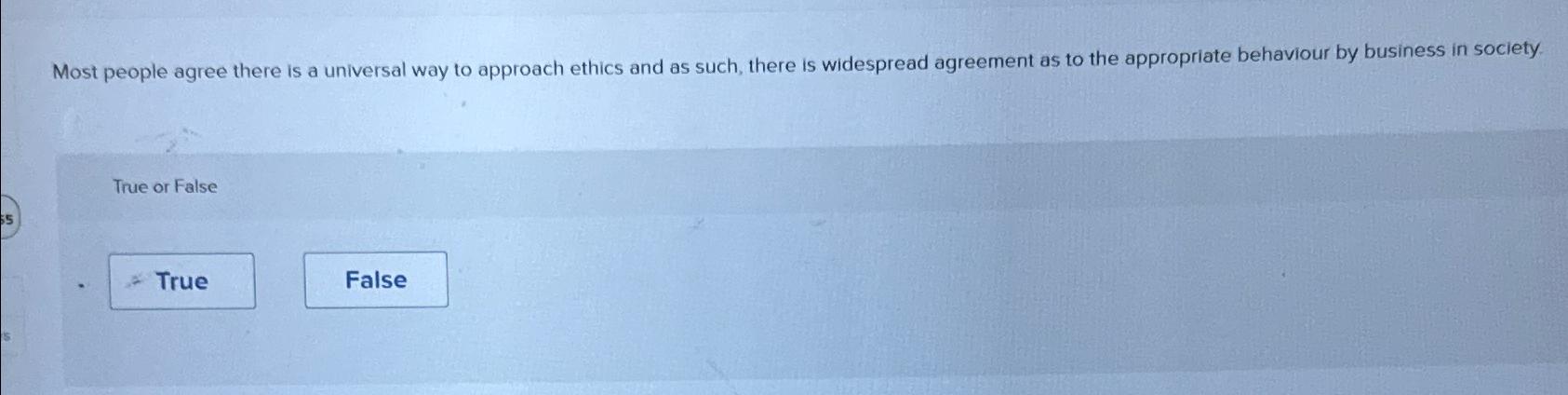 Solved Most people agree there is a universal way to | Chegg.com