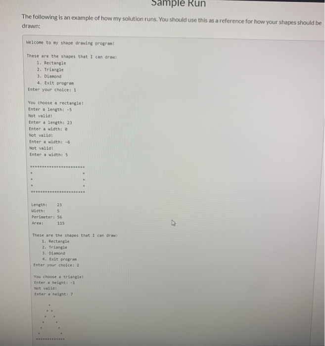 Solved Graphical Shapes You are going to be testing your | Chegg.com