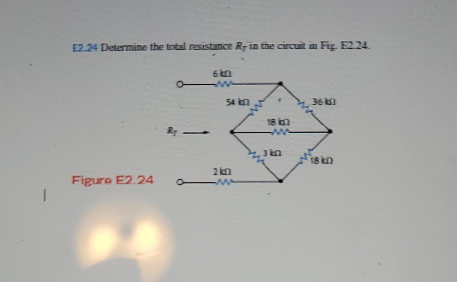 Solved E2.24 Determine the total resistance RT in the | Chegg.com