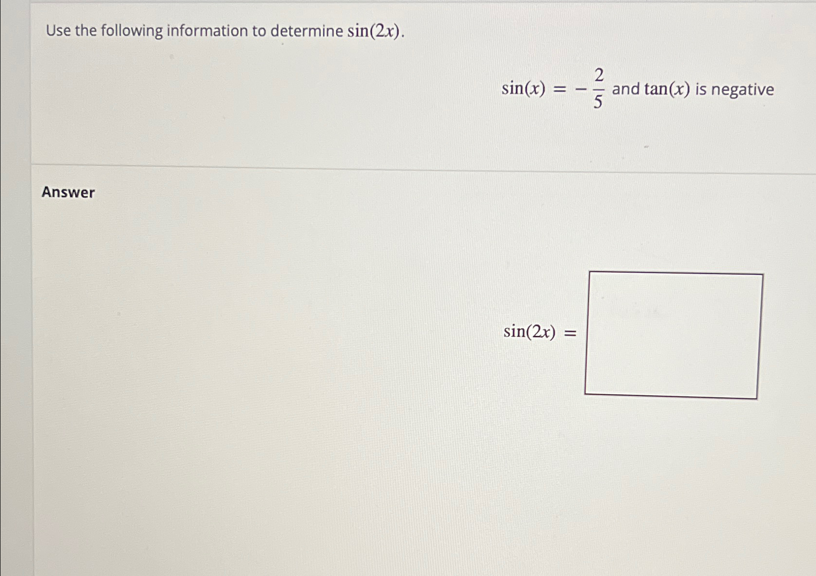 Solved Use the following information to determine | Chegg.com