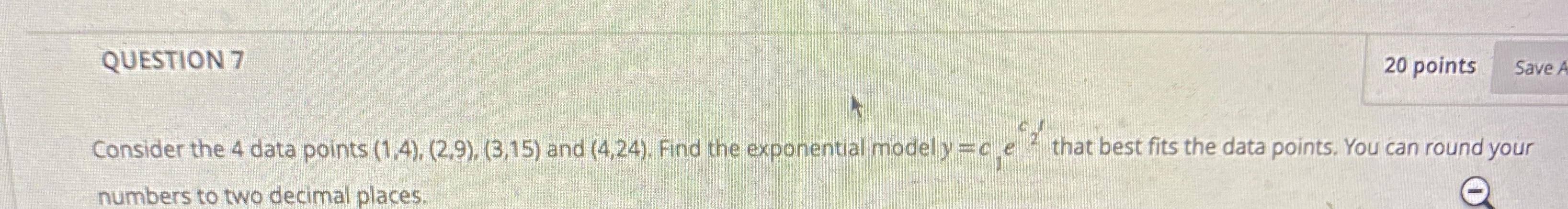Solved Consider the 4 ﻿data points (1,4),(2,9),(3,15) ﻿and | Chegg.com