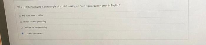 Solved Which of the following is an example of a child | Chegg.com