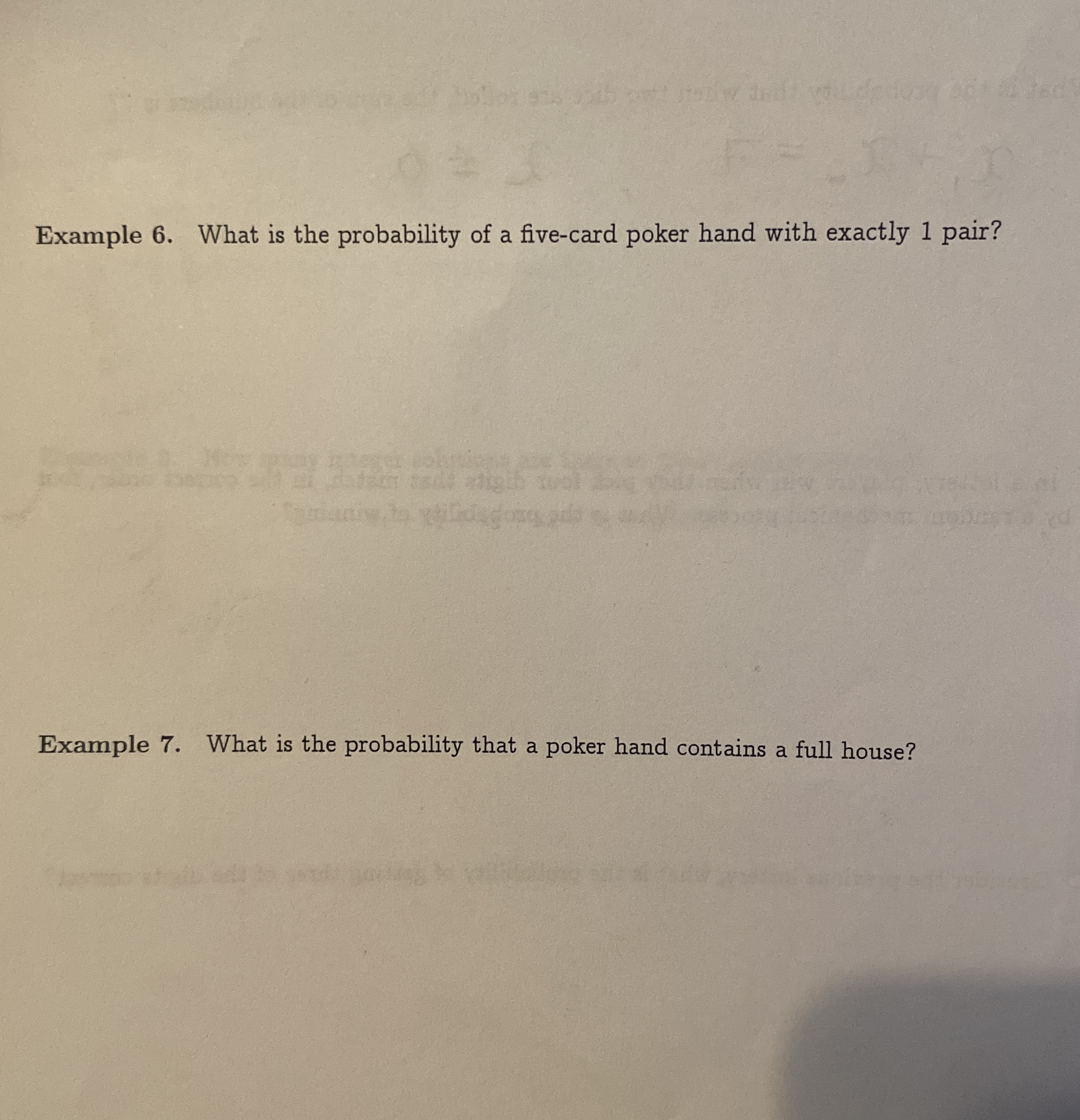 Solved Example 6. ﻿What is the probability of a five-card | Chegg.com