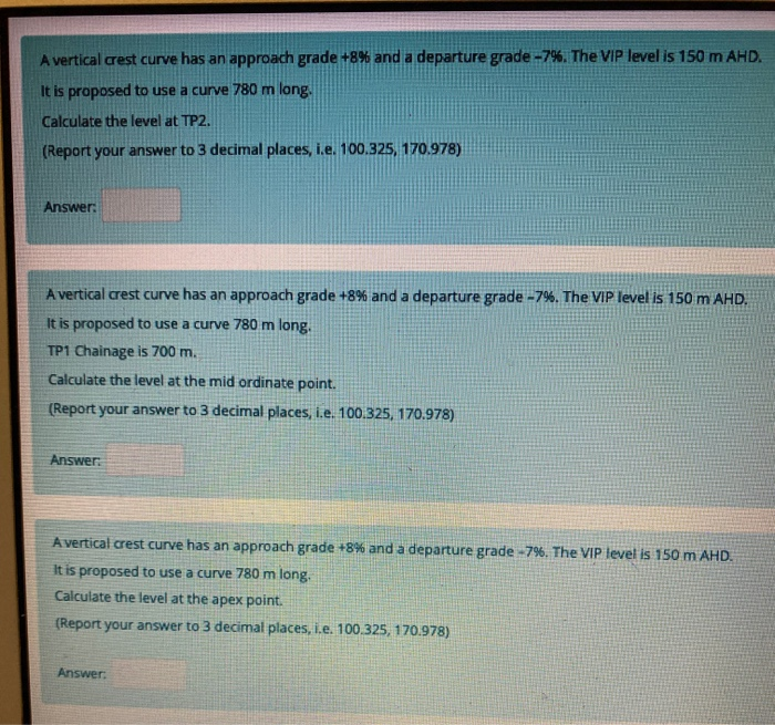 Solved A vertical crest curve has an approach grade +8% and | Chegg.com