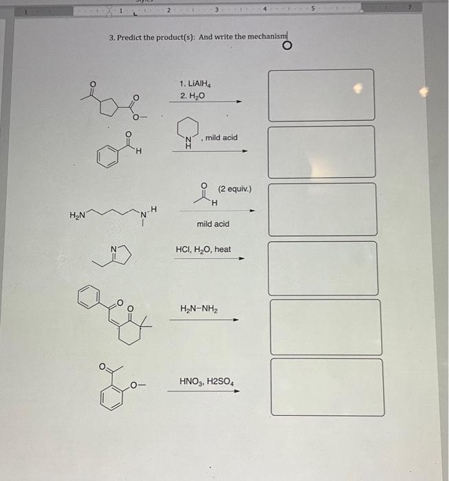 Solved 3. Predict the product(s): And write the mechanism 1. | Chegg.com