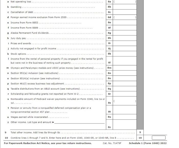 Complete the Richard's Form 1040. Form Department of | Chegg.com
