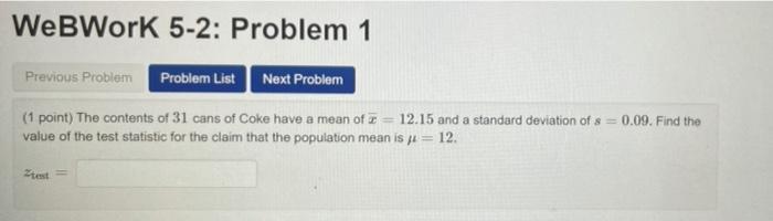 Solved WebWork 5-2: Problem 1 Previous Problem Problem List | Chegg.com