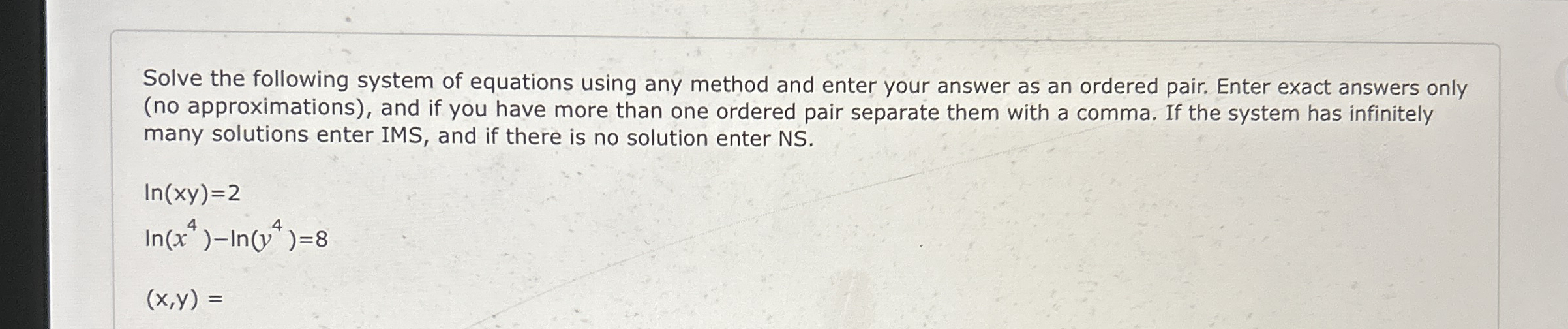 Solved Solve the following system of equations using any | Chegg.com