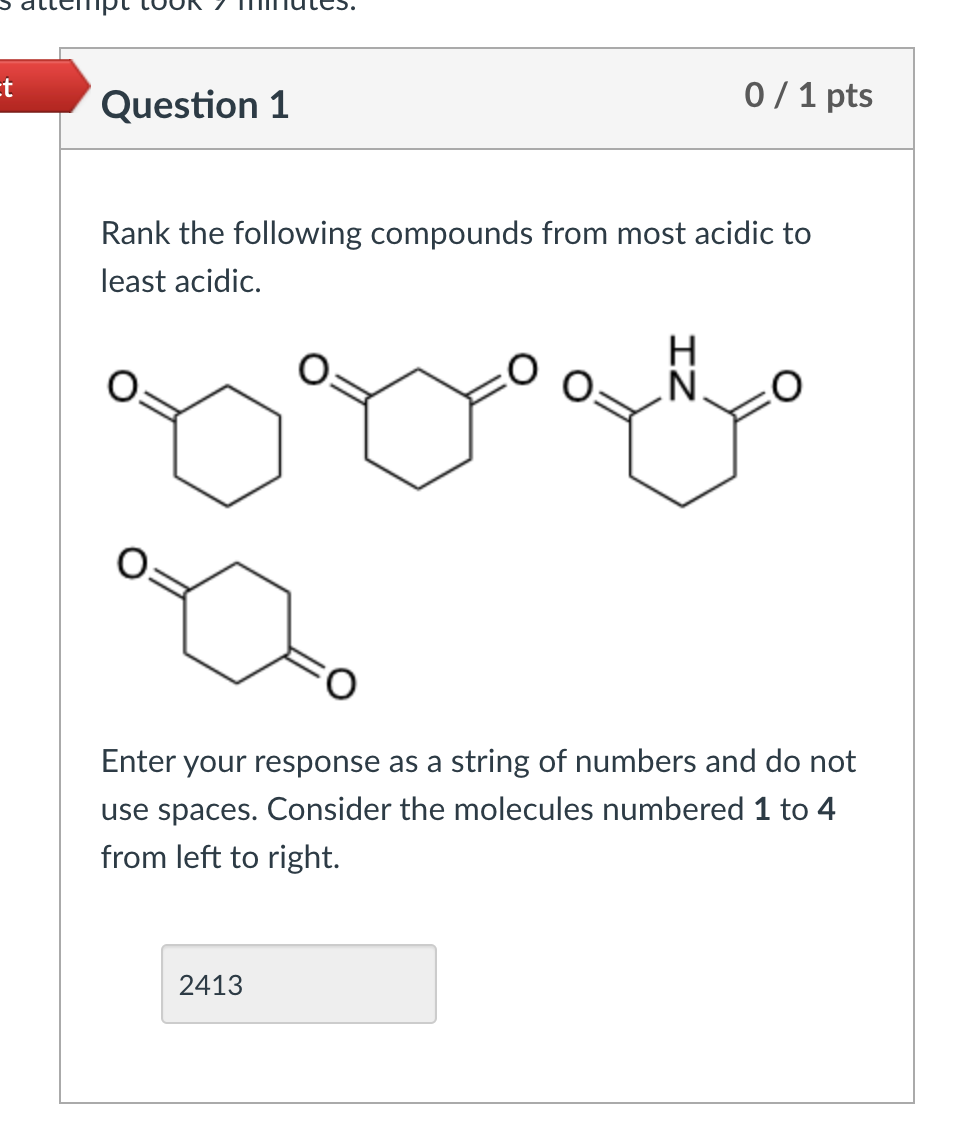 Question 1Rank the following compounds from most | Chegg.com