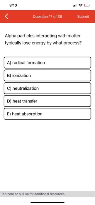 Solved Alpha particles interacting with matter typically | Chegg.com