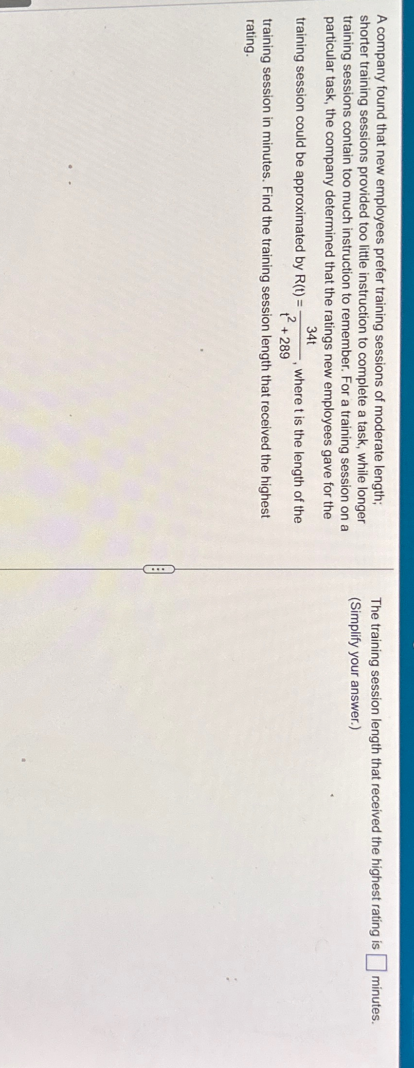 Solved A company found that new employees prefer training | Chegg.com