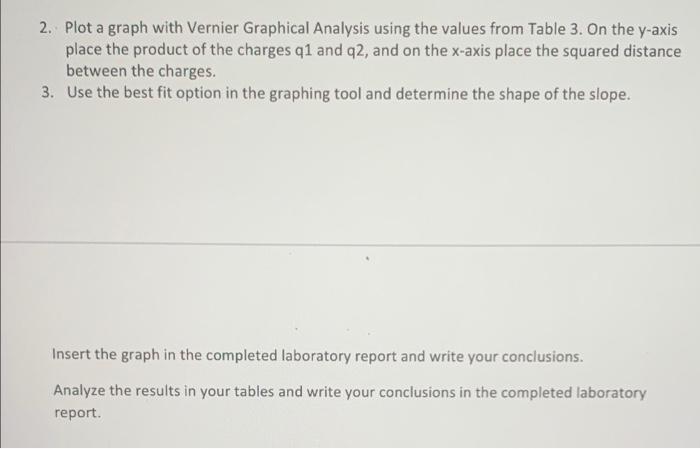 Solved 2. Plot a graph with Vernier Graphical Analysis using | Chegg.com