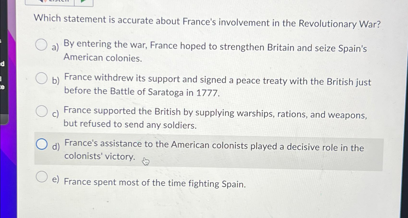 Solved Which statement is accurate about France's | Chegg.com