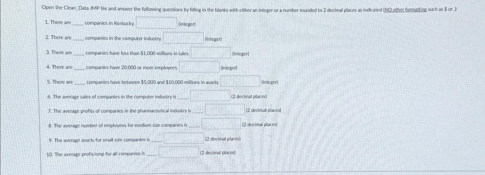 Solved There are companies in Kentuck, (integer)There are | Chegg.com