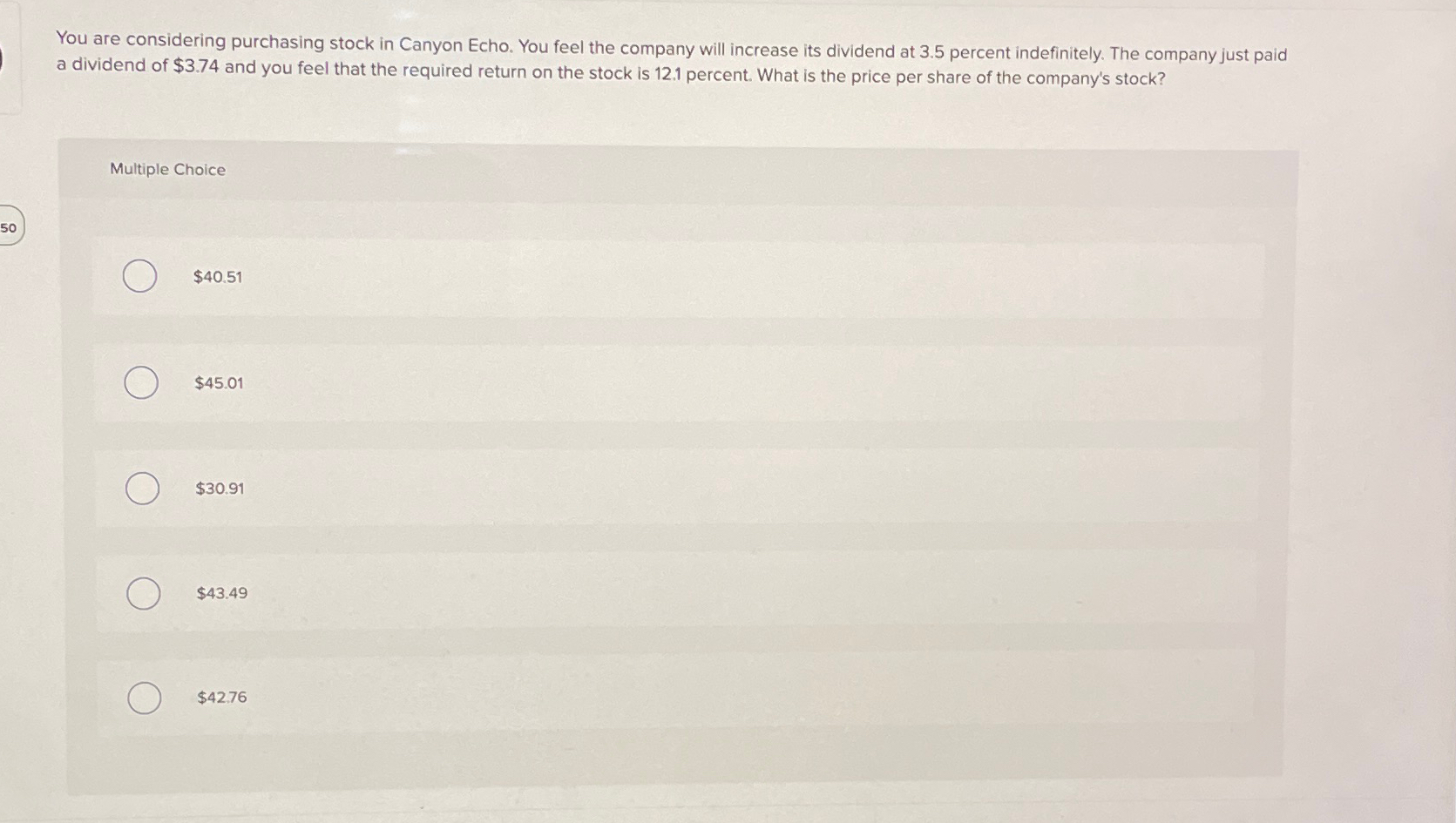 Solved You are considering purchasing stock in Canyon Echo. | Chegg.com