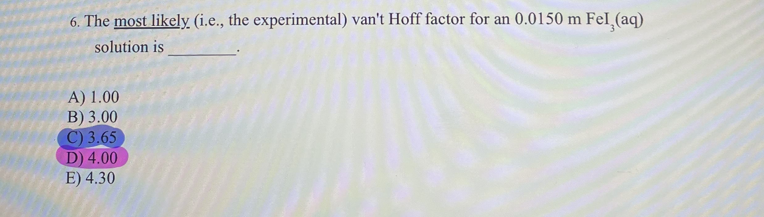 High Quality SOLUTION The most likely_ (i.e., ﻿the experimental) ﻿van't | Chegg.com