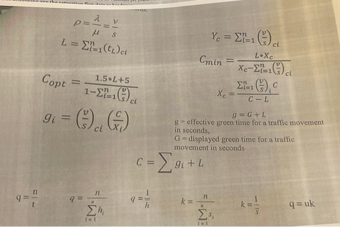 Transportation engineering find cyle length and | Chegg.com