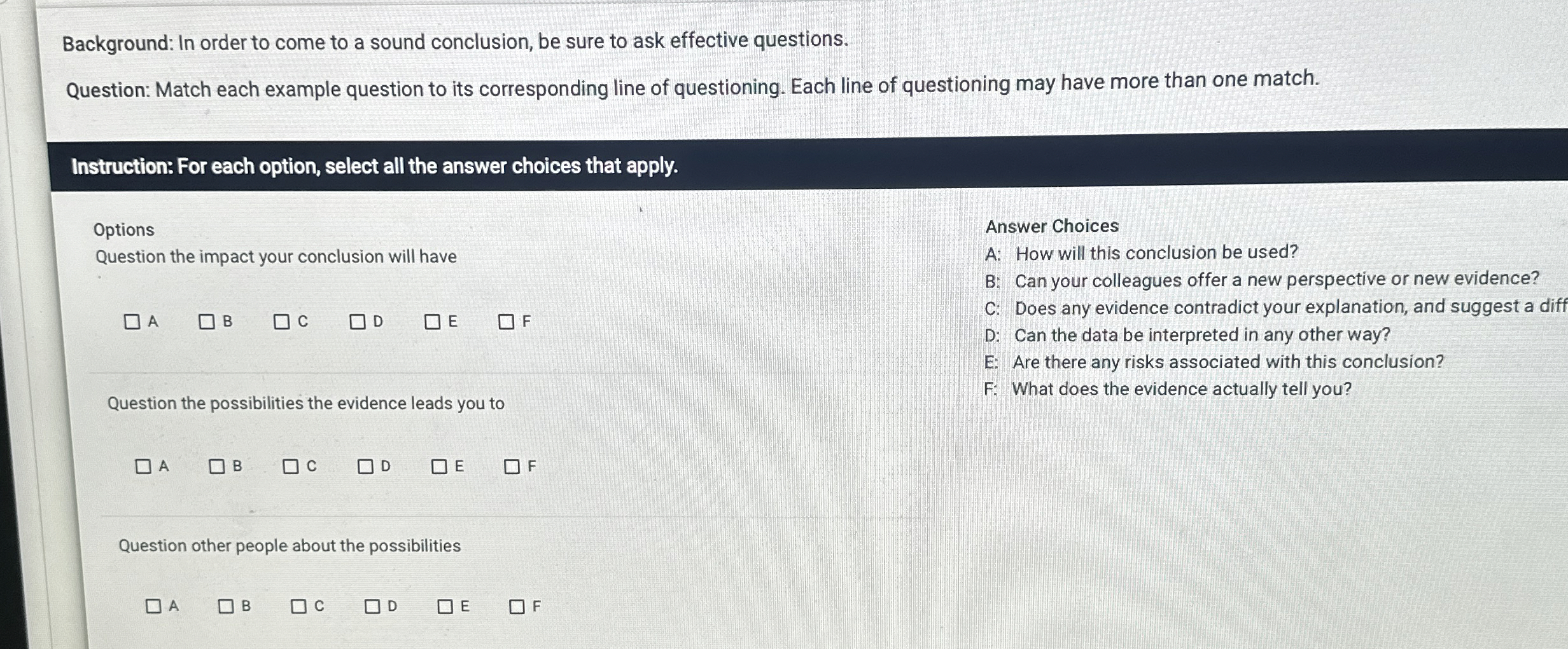 Solved Background: In order to come to a sound conclusion, | Chegg.com