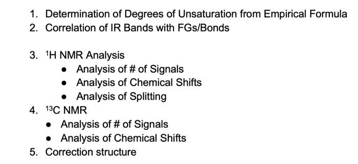 Solved 1. Determine the structure of an unknown molecule | Chegg.com