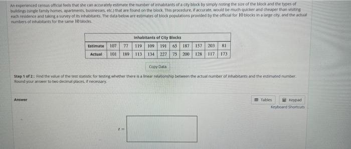 Solved step 1 of 2 - Find the value of the test statistic | Chegg.com