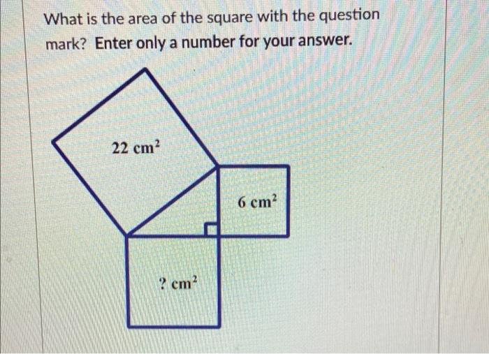 Solved What is the area of the square with the question | Chegg.com