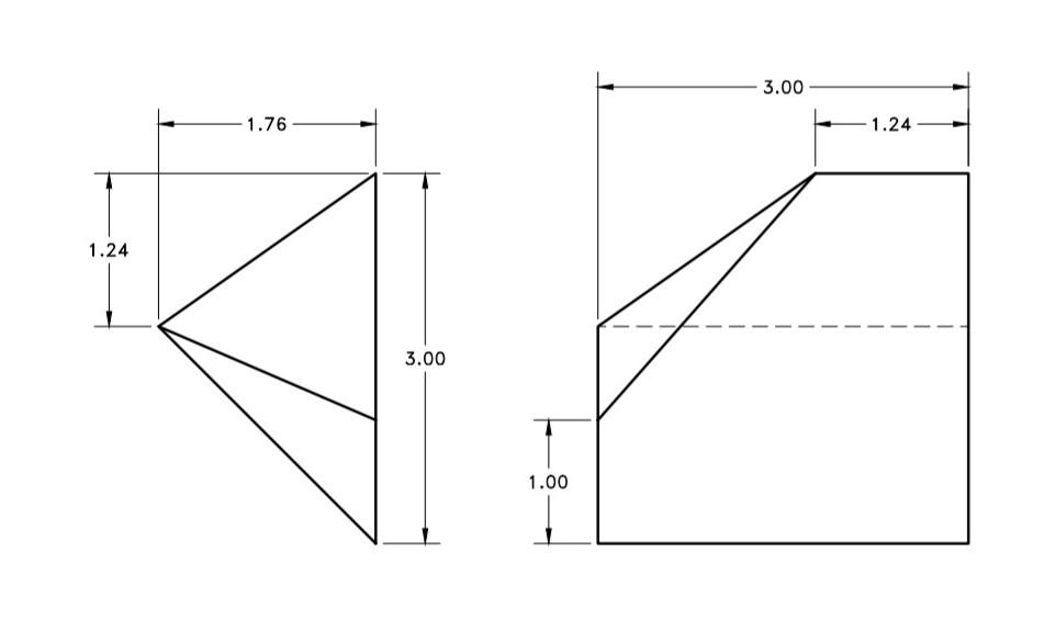 Solved Draw given and complete auxiliaries to show true size | Chegg.com