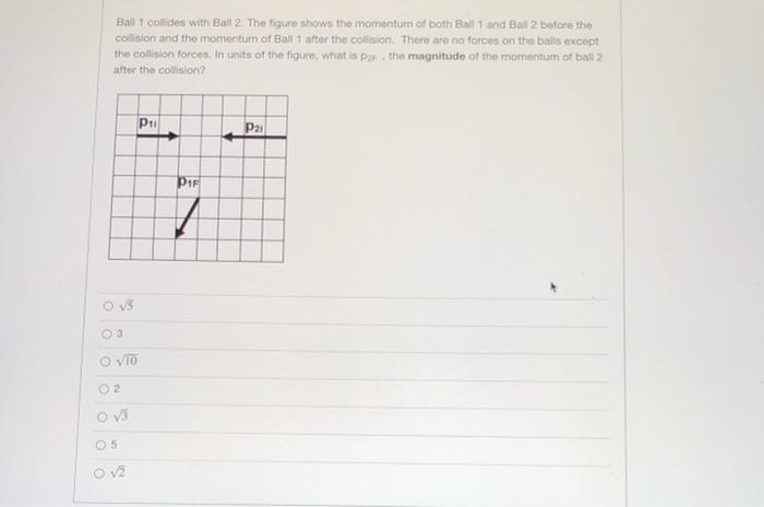 Solved Ball 1 collides with Ball 2. The figure shows the | Chegg.com
