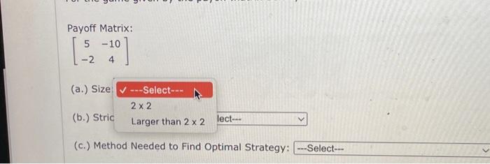 Solved For the game piven oy the paroff matrik below, | Chegg.com