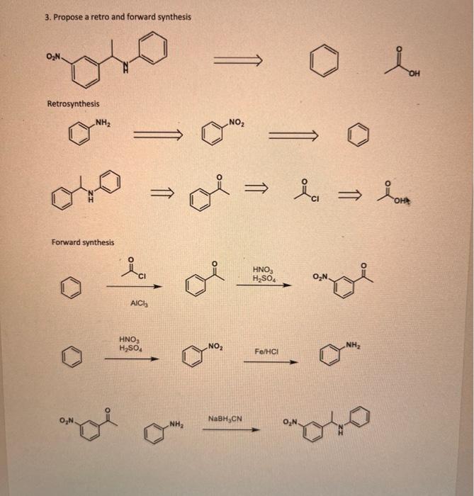 Solved Draw out a retro and forward synthesis for the | Chegg.com