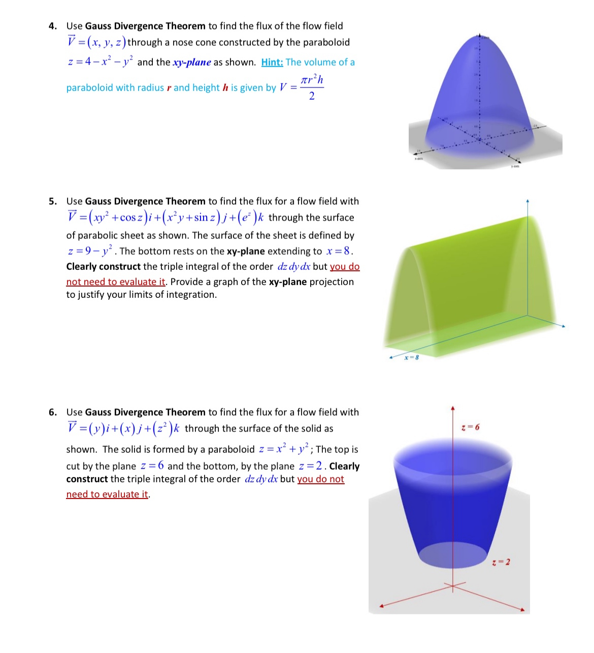 Solved Use Gauss Divergence Theorem to find the flux of the | Chegg.com