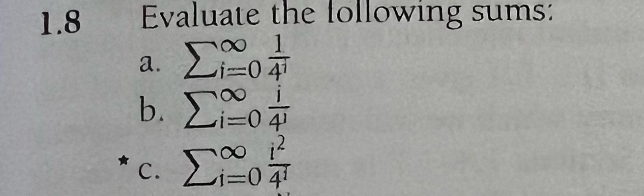 Solved Calculate the sums for a,b, ﻿and for c calculate the | Chegg.com