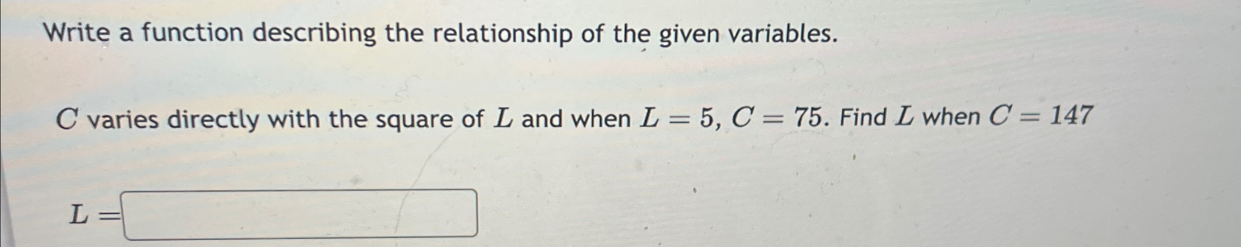 Solved Write a function describing the relationship of the | Chegg.com