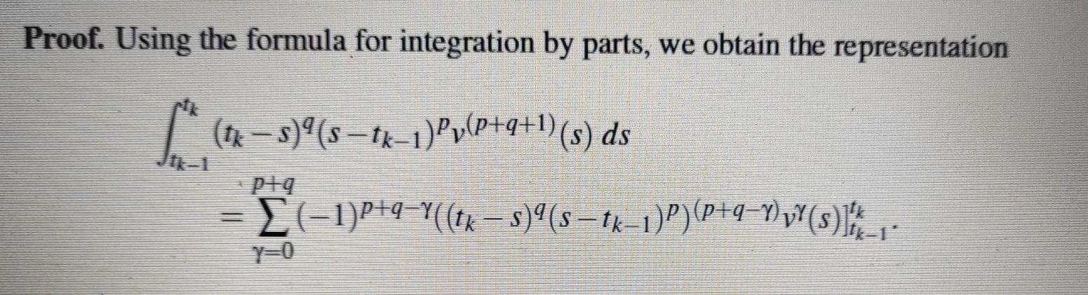 Solved Proof. Using the formula for integration by parts, we | Chegg.com