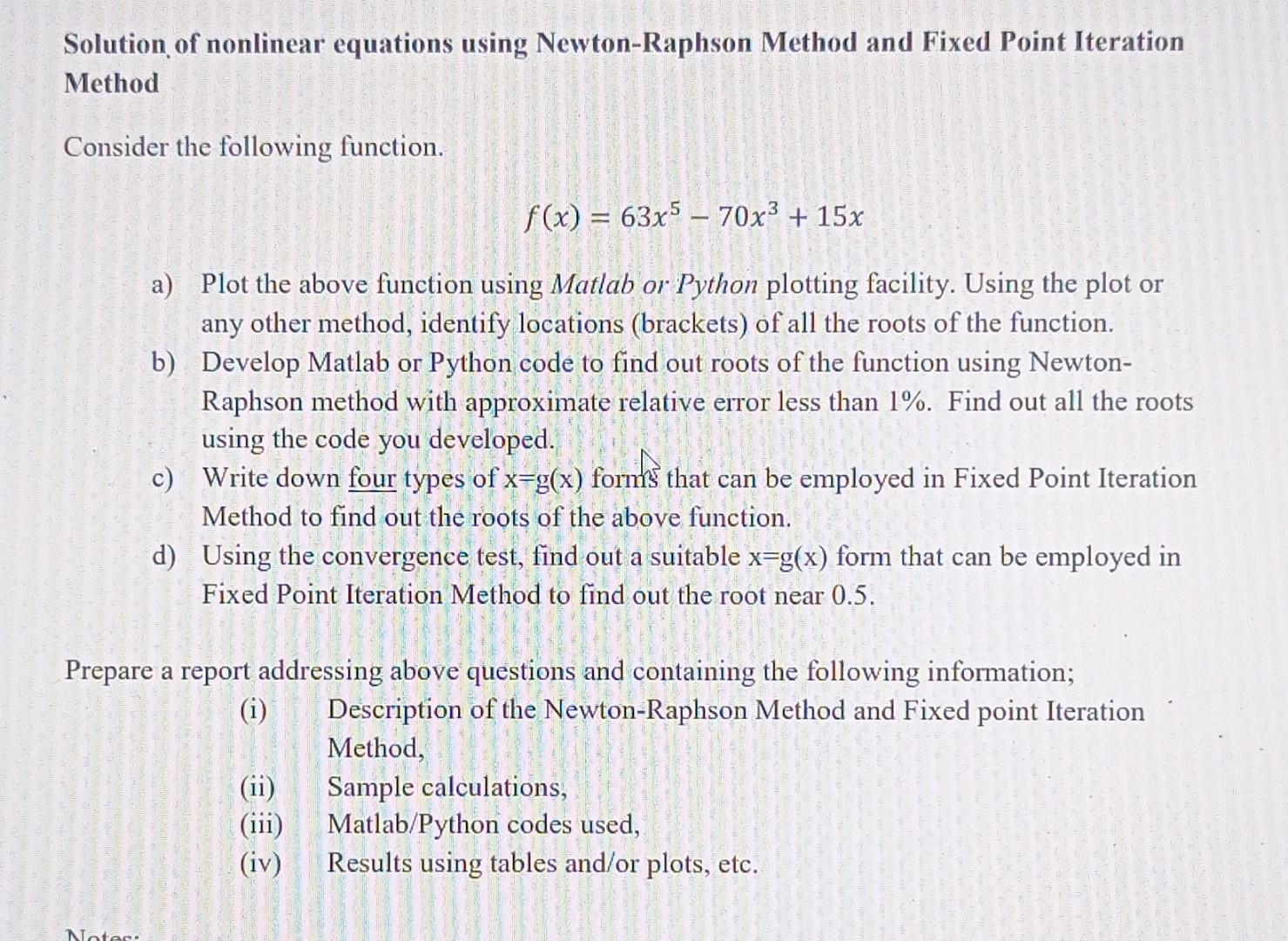 Solved Solution, of nonlinear equations using Newton-Raphson | Chegg.com