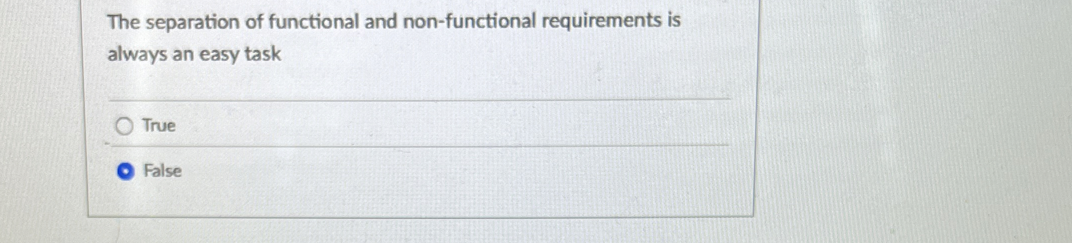 Solved The separation of functional and non-functional | Chegg.com