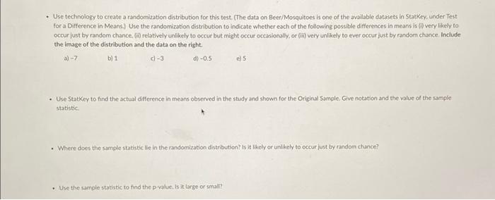 Solved • Use technology to create a randomization | Chegg.com